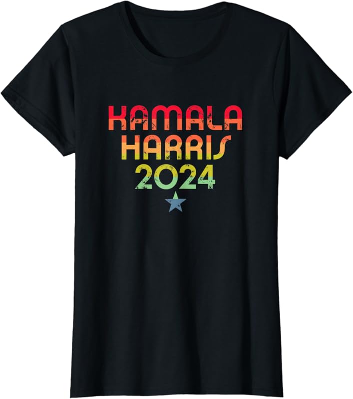 Pride rainbow retro Kami-ala Harris 2024 T-shirt - Walmart.com