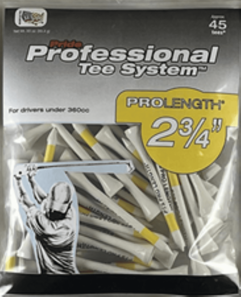 PrideSports 2-3/4” White 45 Count Pride Professional Tee System ...