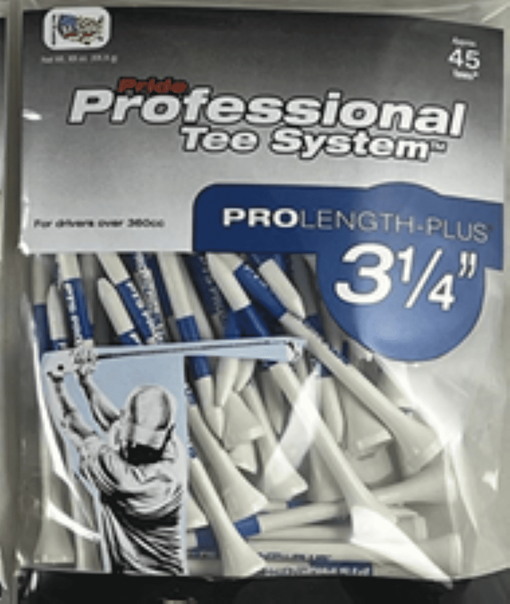 PrideSports 3-1/4” White 45 Count Pride Professional Tee System ...