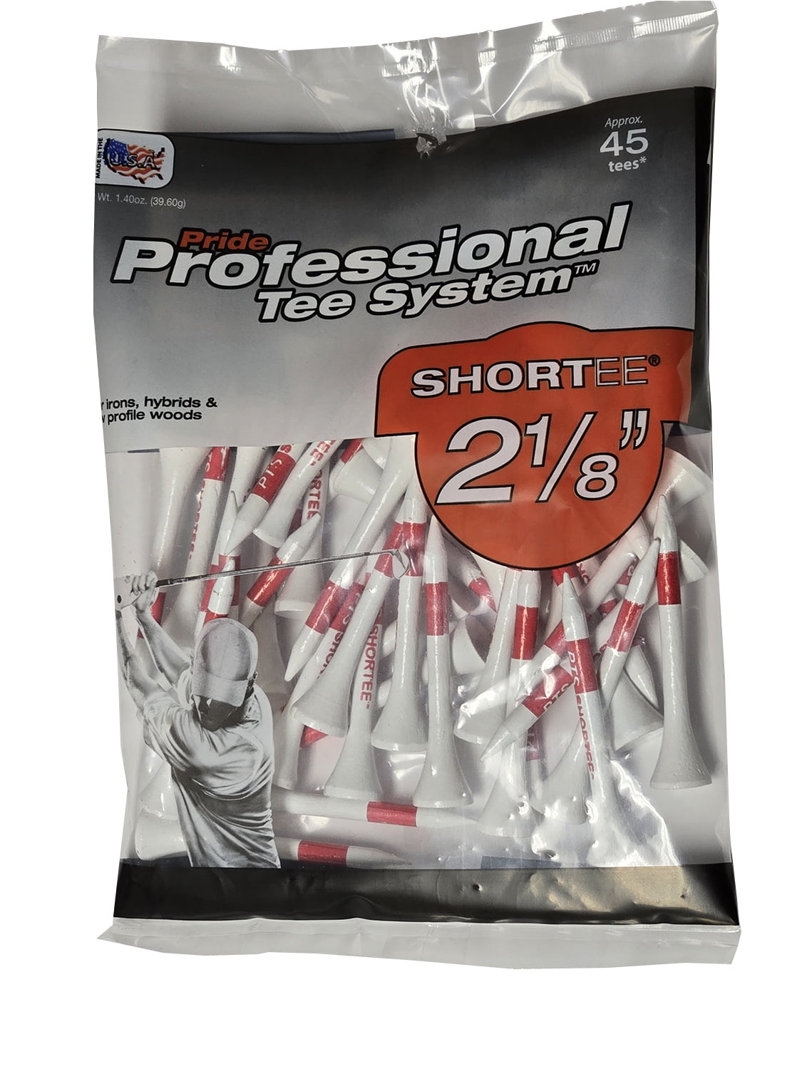 PrideSports 2-1/8" White Golf Tees, 45-Count, Pride PTS, Wood Tees for ...