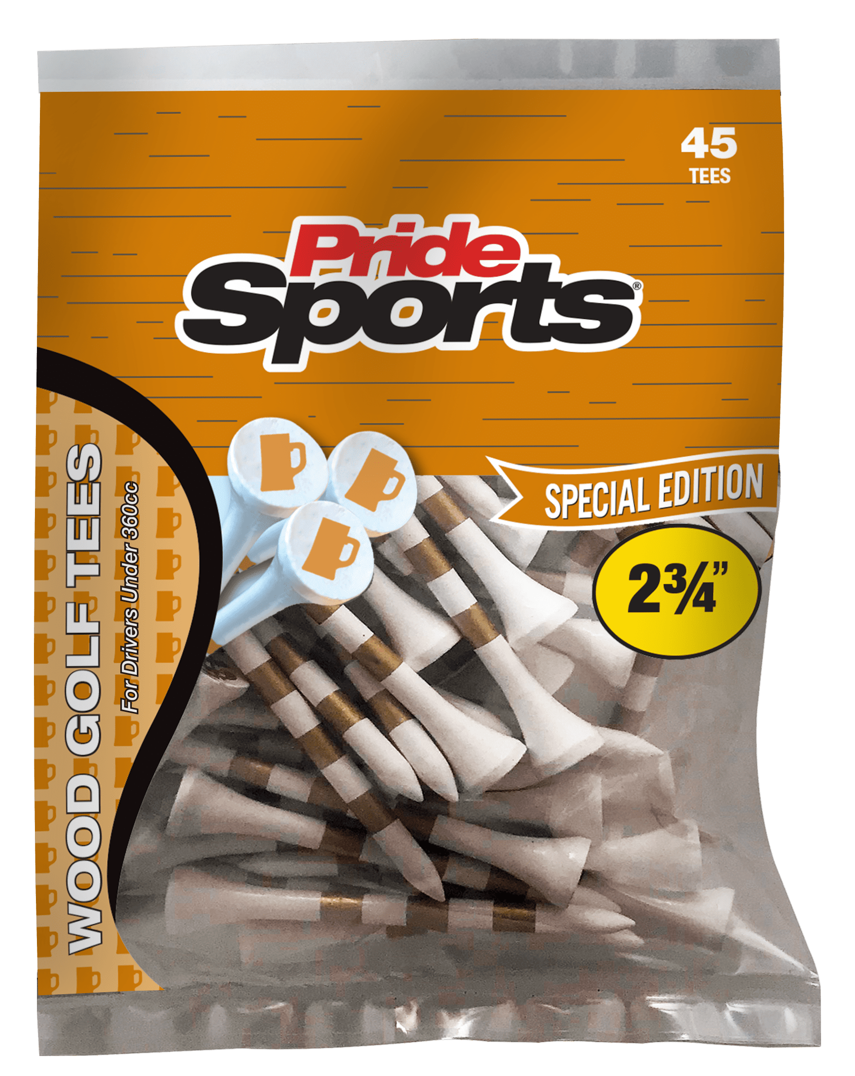 Pride Golf Special Edition Beer Mug Wood Tees,2.75", 45 Count – Fun ...