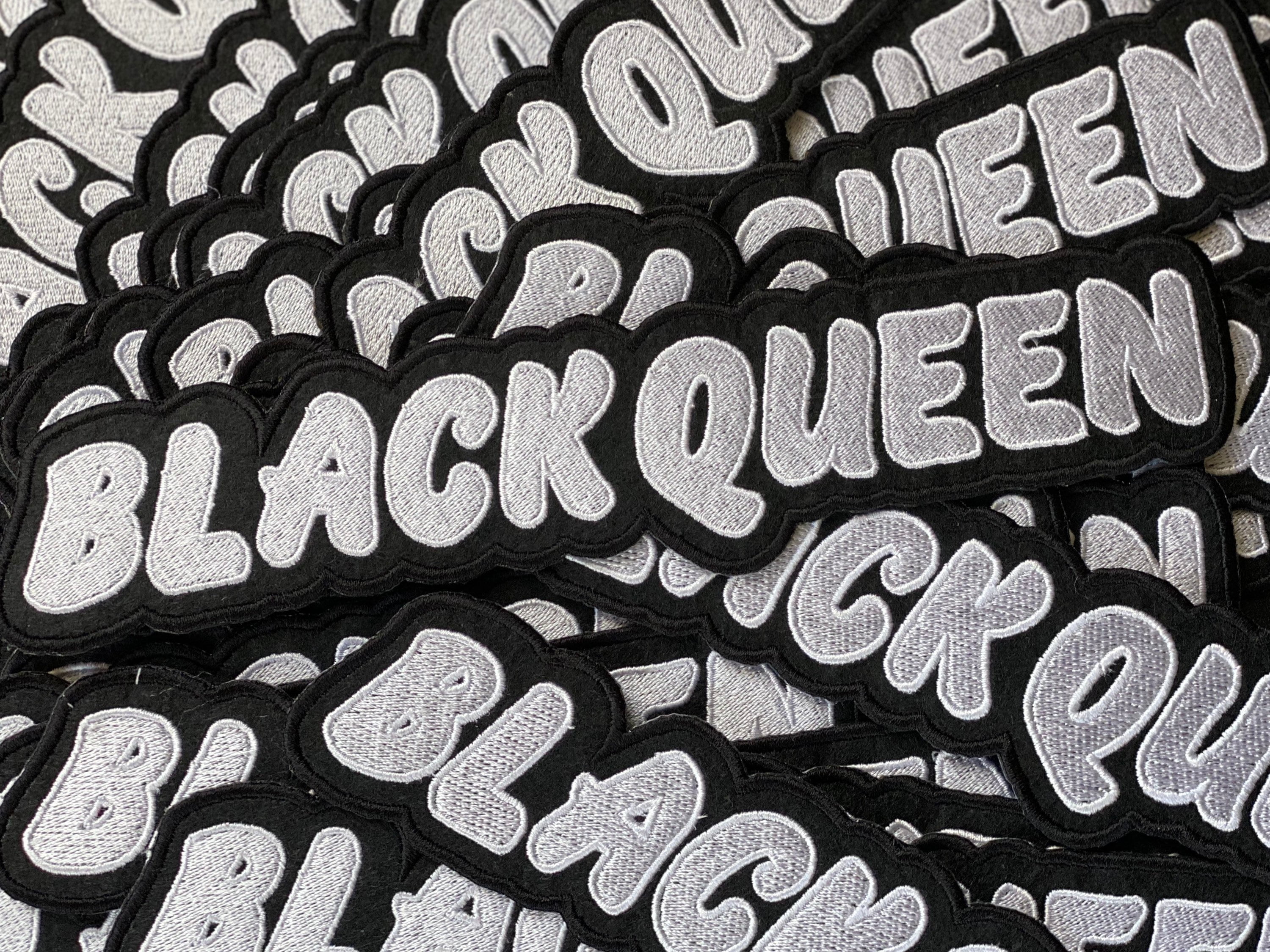 Prideful Patchez, Black Queen, Iron on Patch, Queen Patch, Jacket Patch ...