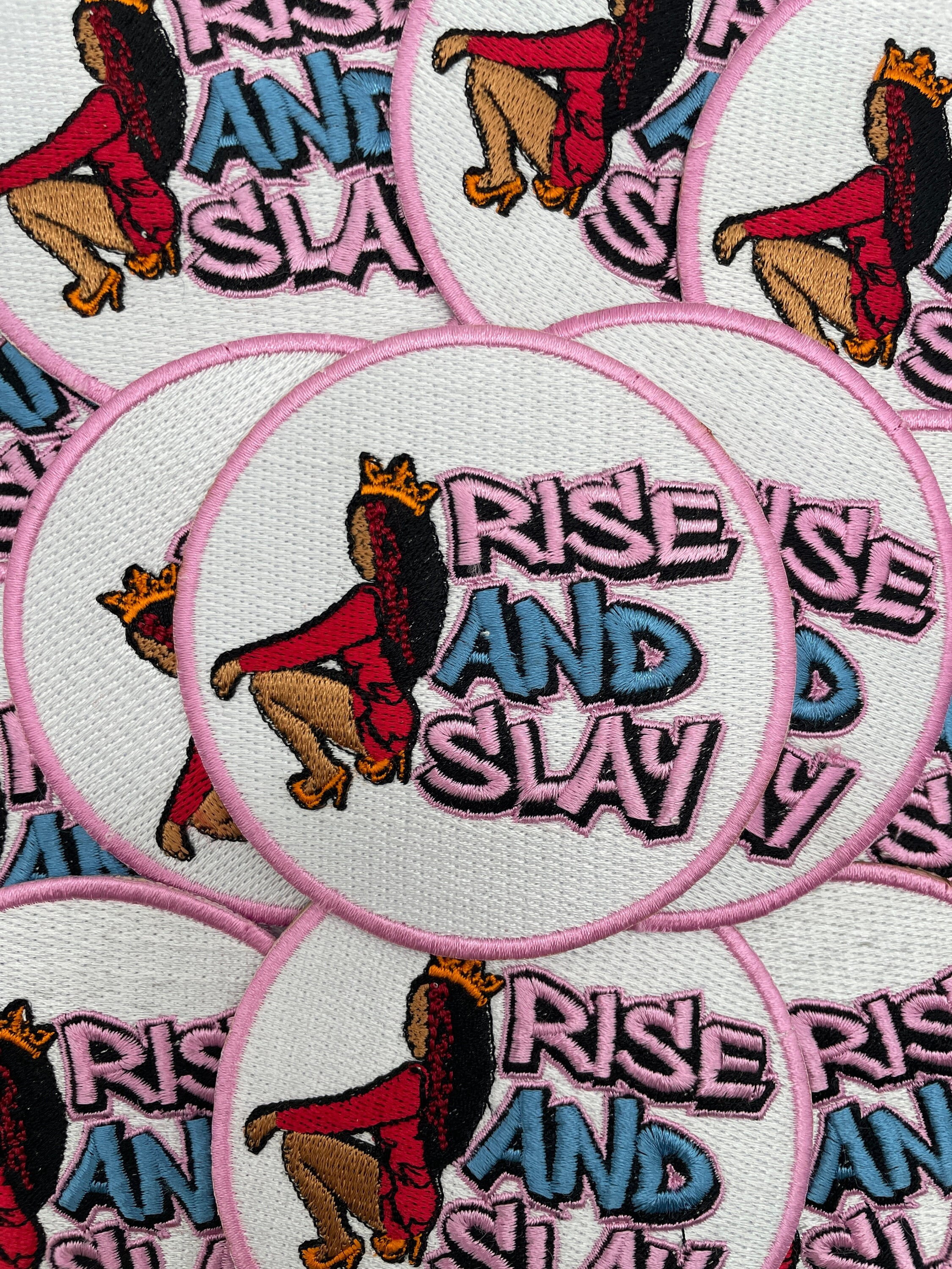 Prideful Patchez, Rise & Slay, Iron on Patch, Slay Patch, Sew On Patch ...