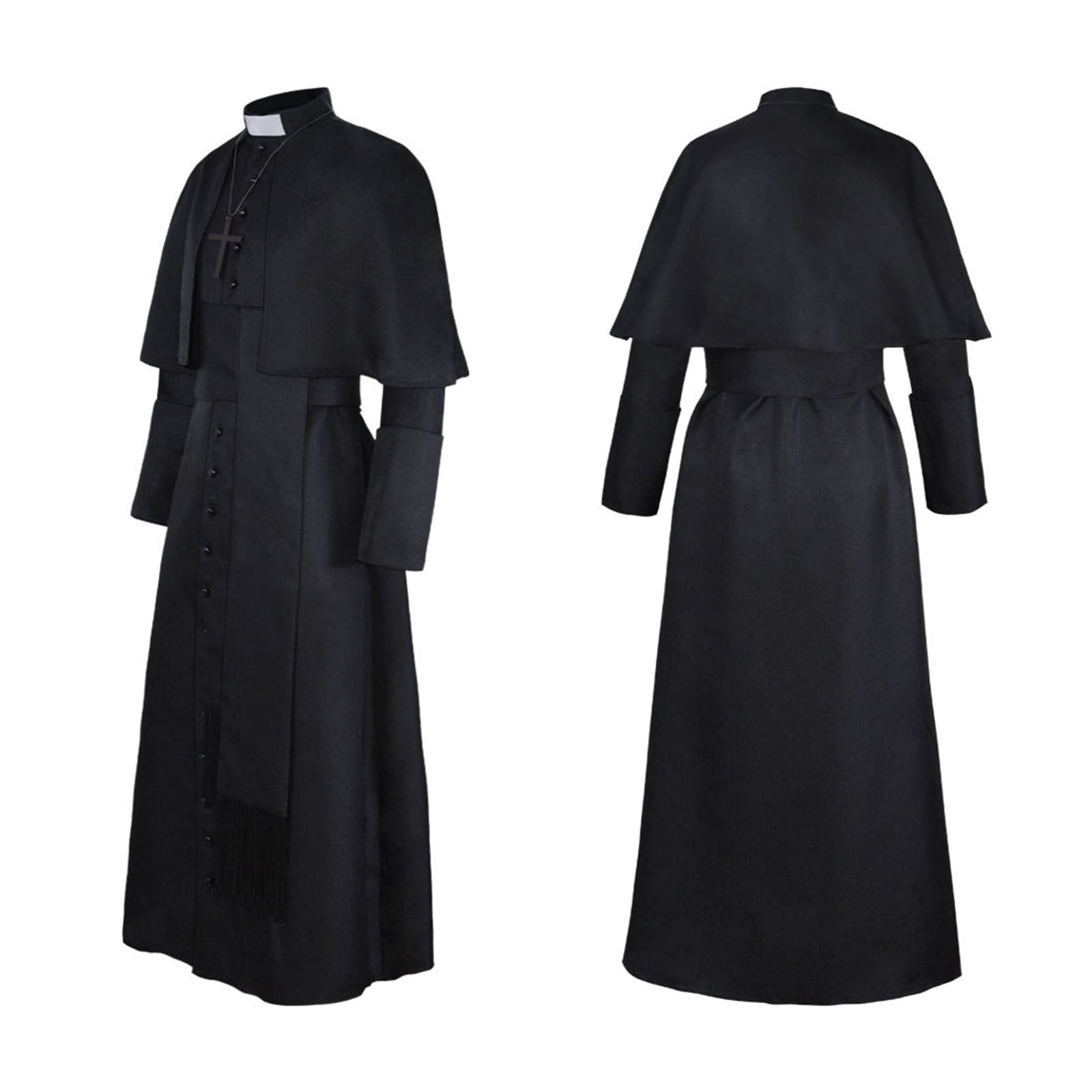 Priest Costume,Father Vicar Dress Costumes Party Men Women Father ...