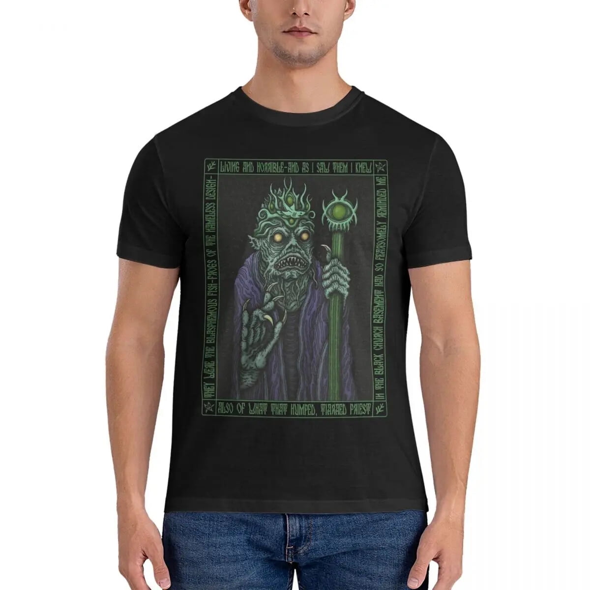 Priest Icon T-Shirt Men Esoteric Order Of Dagon Vintage Pure Cotton Tee ...