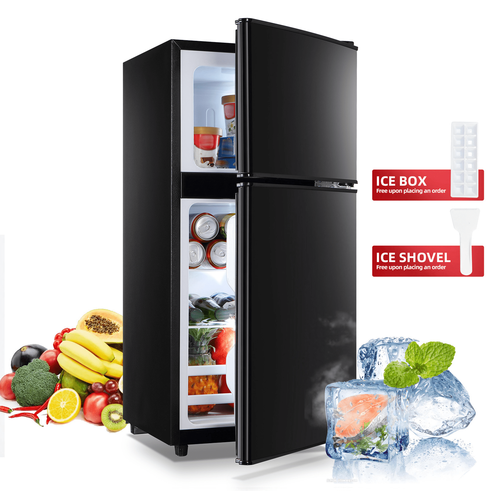 Prilinex 3.5 Cu.ft Mini Fridge with Freezer, 2 Door Compact ...