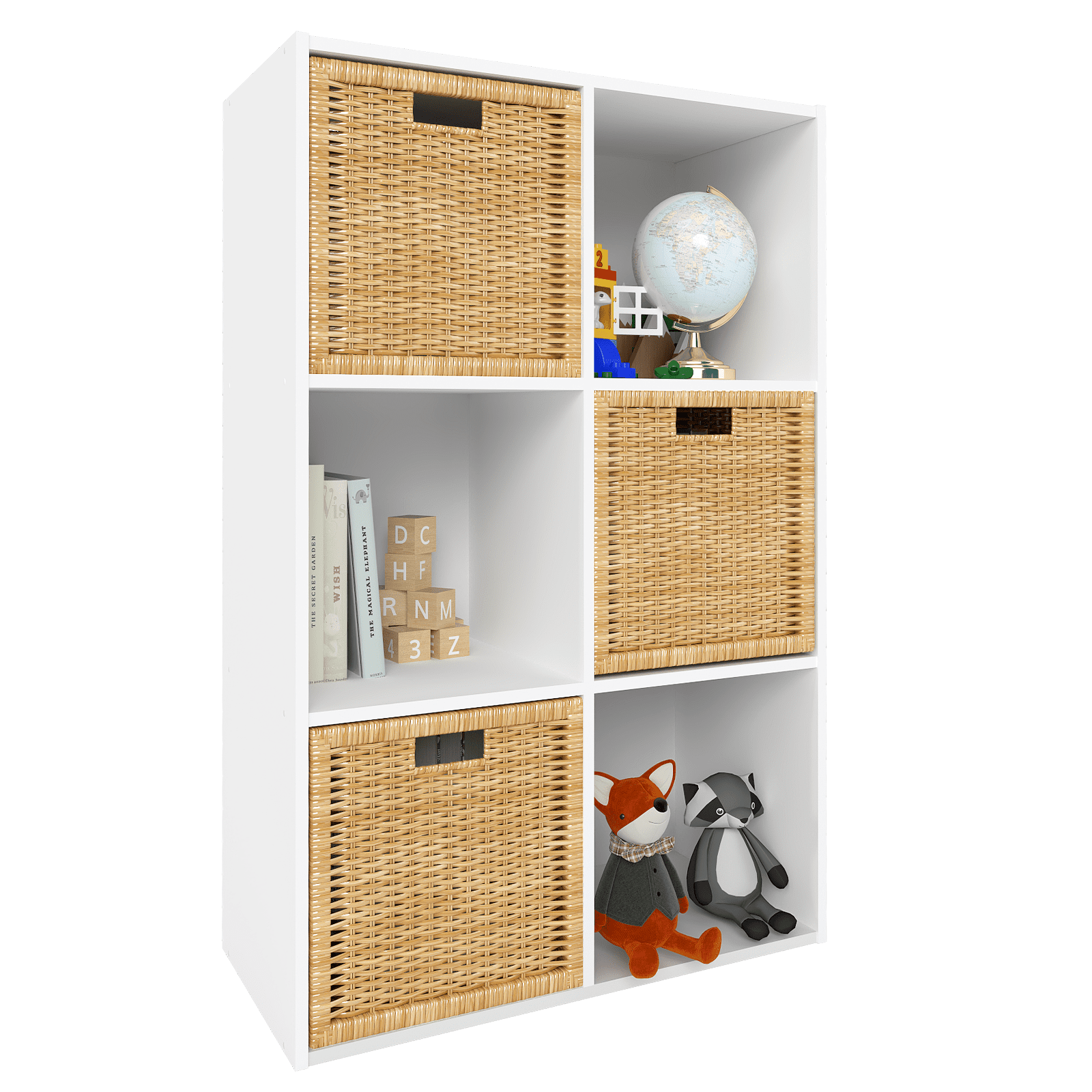 Prilinex 6-Cube Storage Organizer, 24"W x 36"H x 12"D Cube Standing ...