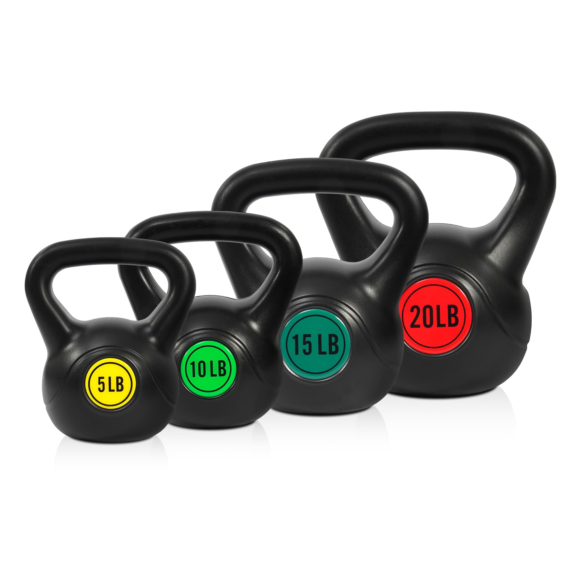 Prilinex Kettlebell Set, Wide Grip Kettlebell Exercise Fitness Weight ...