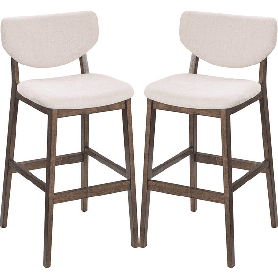 Prilinex 30" Bar Stools Set of 2 with Back Upholstered Counter Height ...