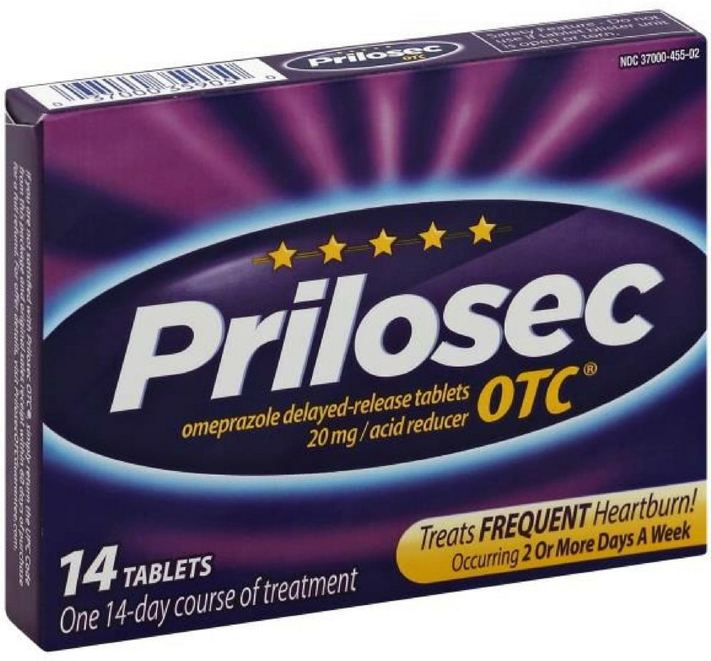 Prilosec OTC Acid Reducer Tablets, 14ct (Quantity of 3) - (Pack of 3 ...
