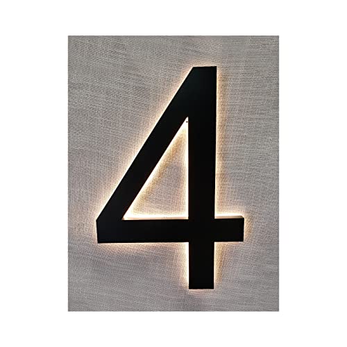 Prima Decorative Hardware 8 Inch Number 4 House Numbers, Backlit LED ...