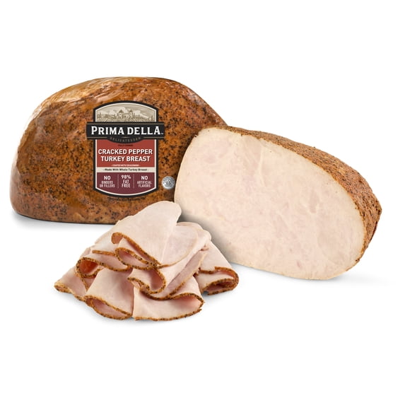 Prima Della Cracked Pepper Turkey Breast Deli Sliced with 11g Protein ...