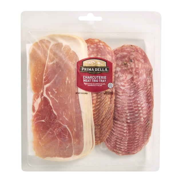 Prima Della Sliced Charcuterie Meat Trio, Plastic Tray Package, Ready ...