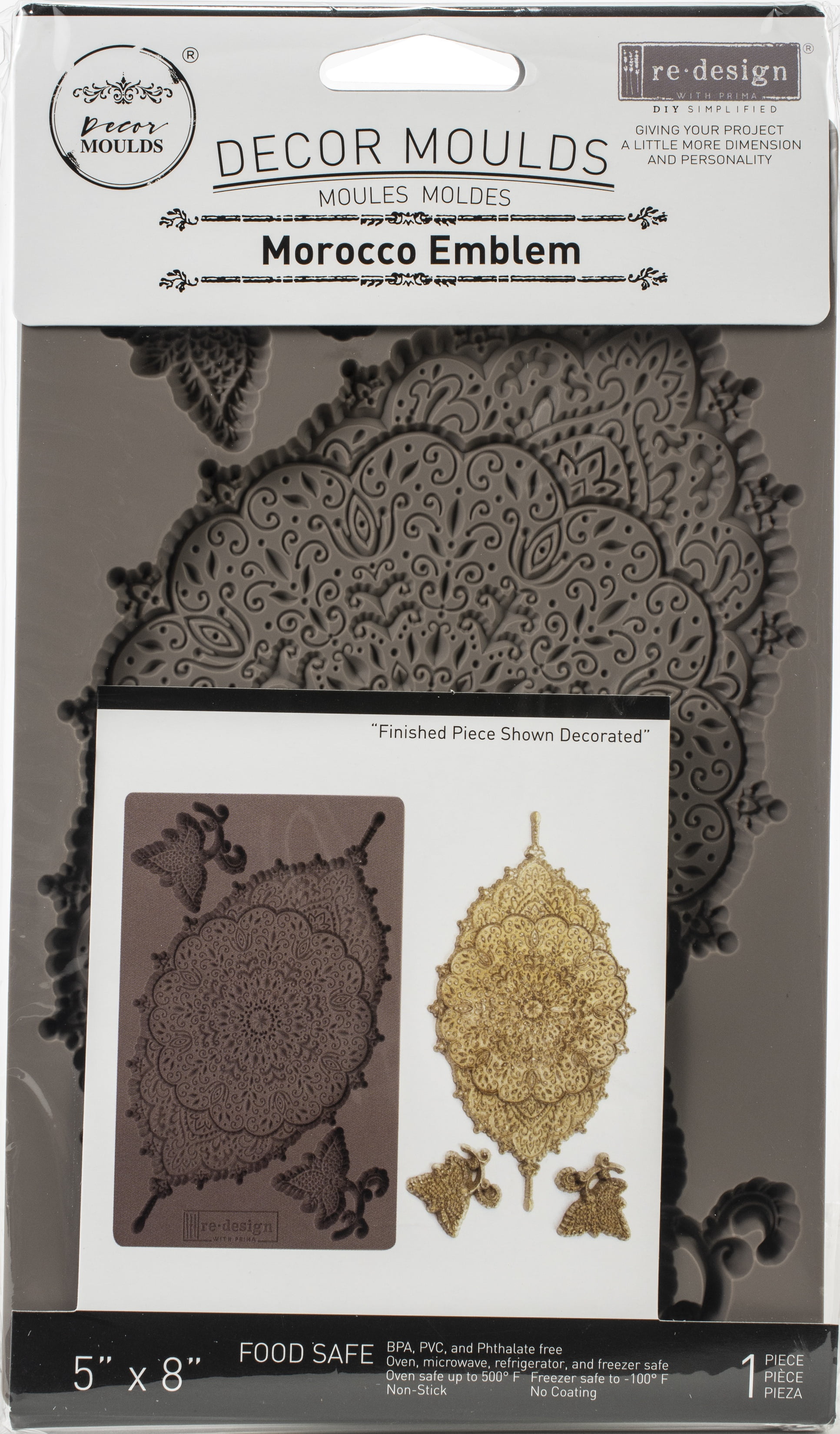 Prima Marketing Re-Design Mould 5"X8"X8mm-Morocco Emblem - Walmart.com