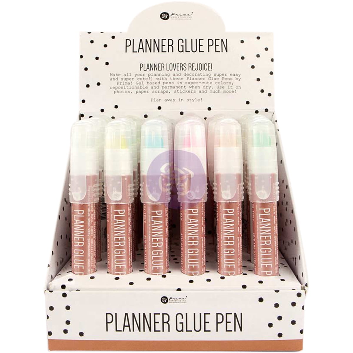 Prima Planner Glue Pens 30/Display Box 6 Colors/5 Each - Walmart.com