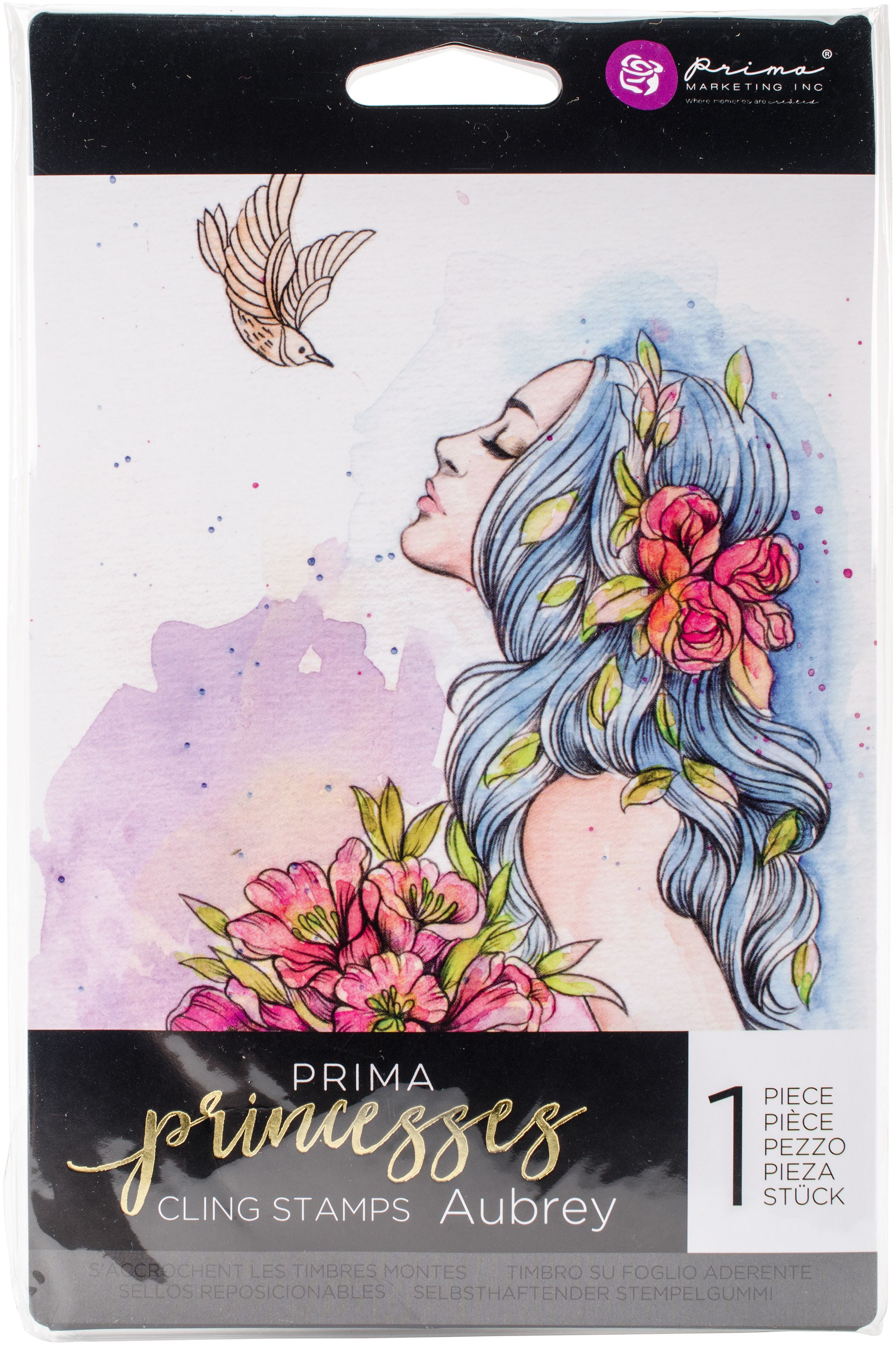 Prima Princesses Cling Stamp 5"X7"-Aubrey - Walmart.com