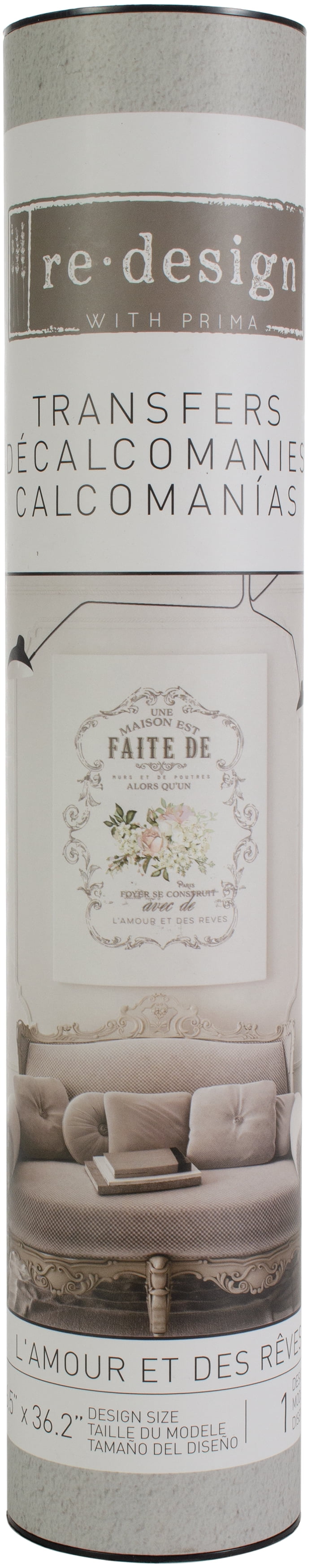 Prima Re-Design Decor Colored Transfer-L'amour Et Des Reves 26.5"X36.2 ...