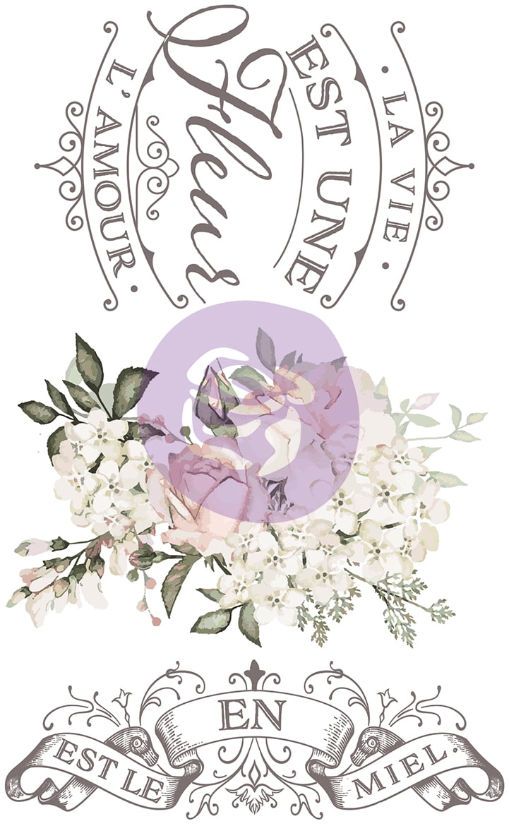 Prima Re-Design Decor Colored Transfer-La Vie Est Une Fleur 17"X27 ...