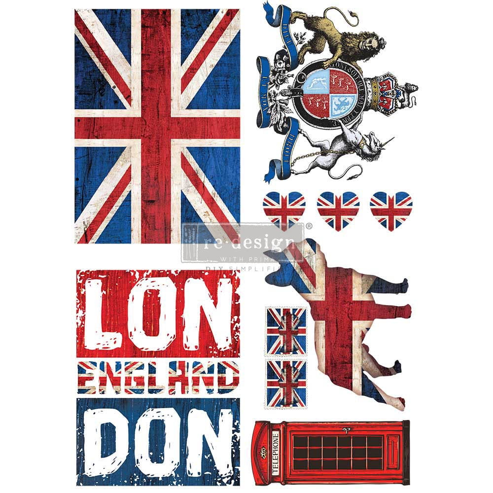 Prima Re-Design Decor Colored Transfer-London Love 22"X34" - Walmart.com