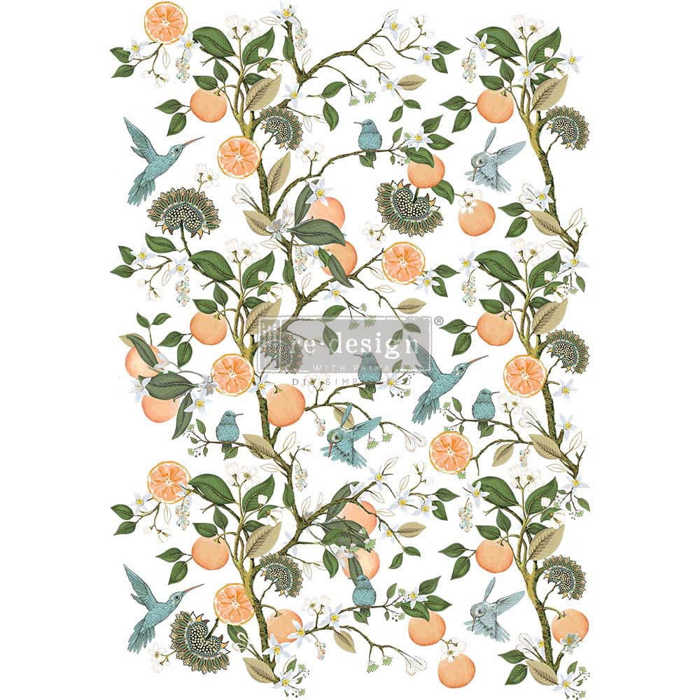 Prima Re-Design Decor Colored Transfer-Orange Grove 22"X34" - Walmart.com