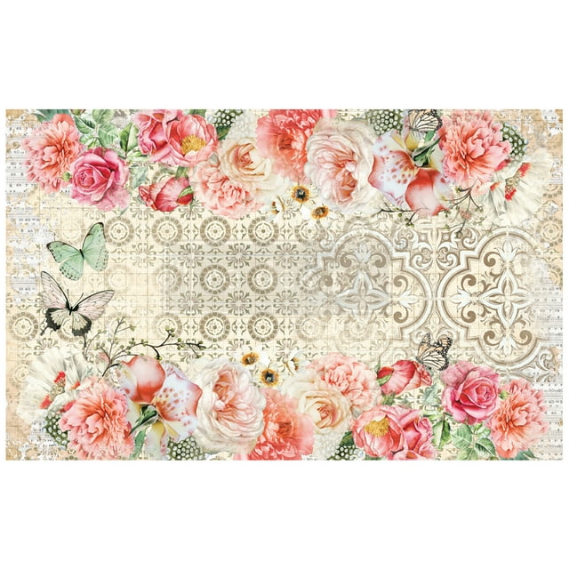 Prima Re-Design Decoupage Decor Tissue Paper 19"X30"-Living Coral ...