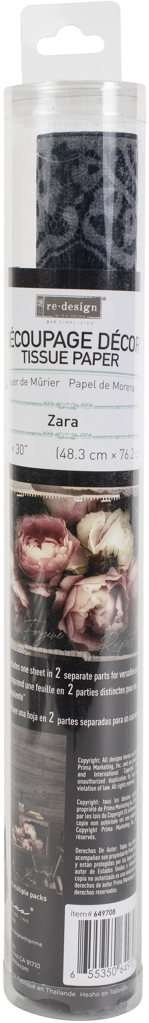 Prima Re-Design Decoupage Decor Tissue Paper 19"X30"-Zara - Walmart.com