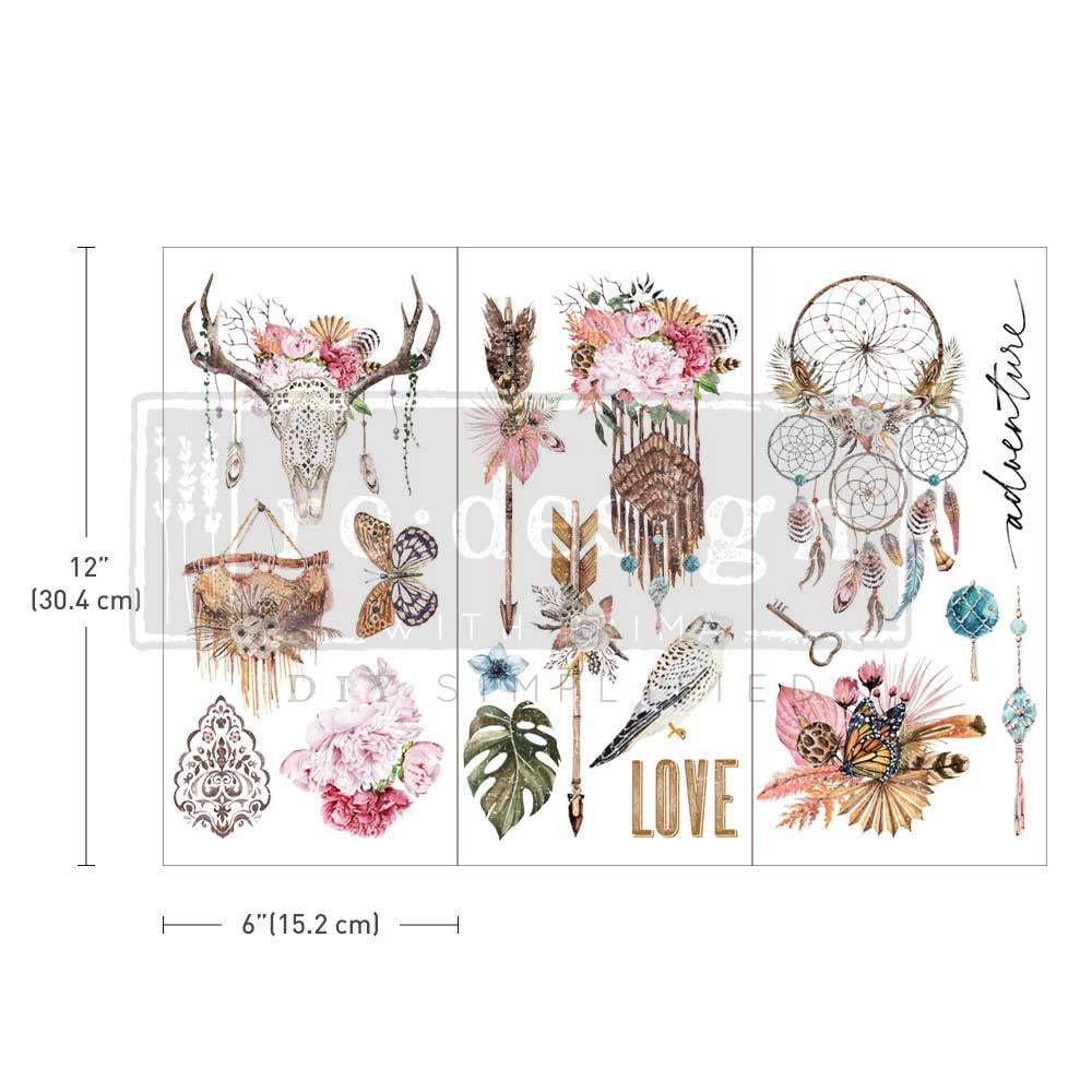 Prima Redesign Bohemian Solstice 6 X 12 Transfer - Walmart.com