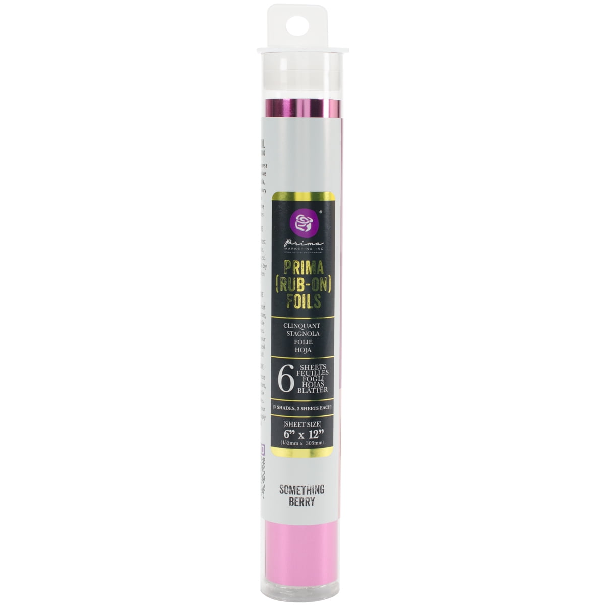 Prima Marketing Rub-On Foil Sheets 6 Inch X 12 Inch 6/Pkg-Somethin ...