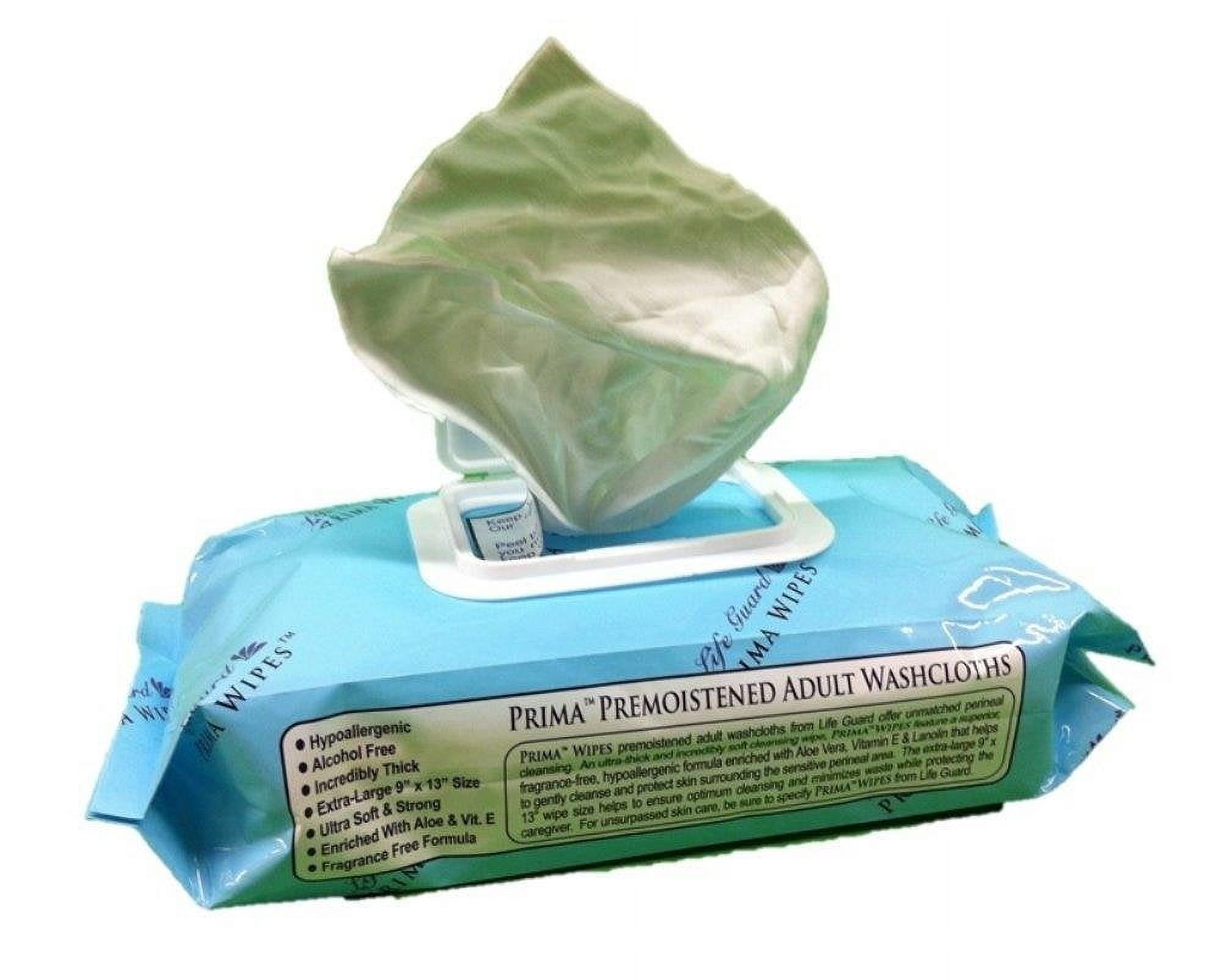 Prima Wipes Adult Washcloths, 48 Extra-large Wipes Per Pack by Life ...