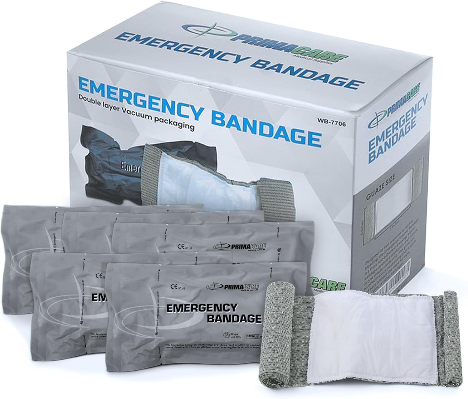 PrimaCare 6" Israeli Emergency Bandage – Compression Trauma Wound ...