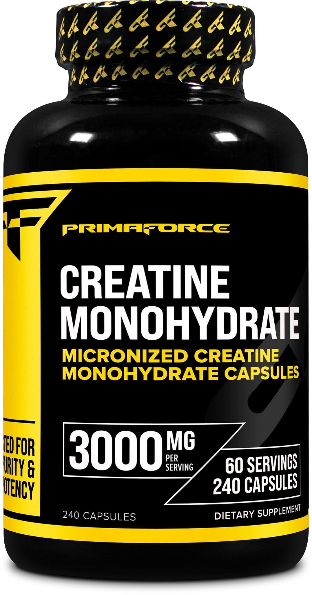 PrimaForce Creatine Monohydrate Capsules, 240 Count, 3,000mg per ...