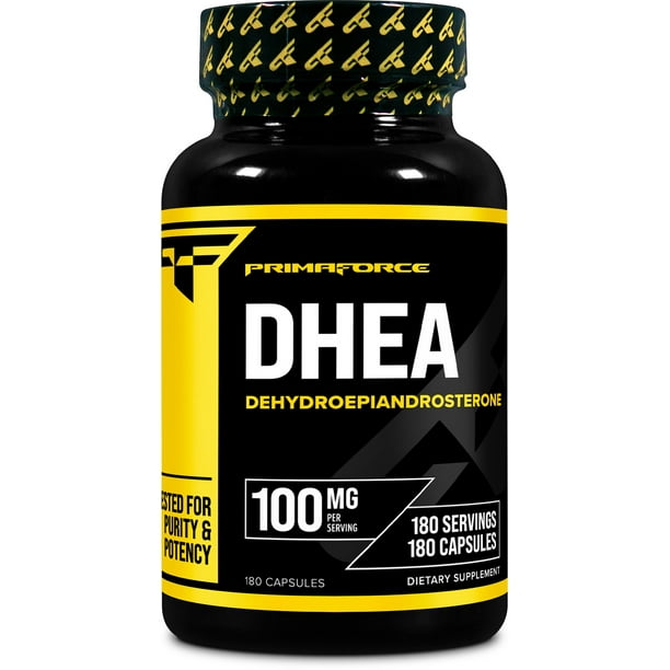 PrimaForce DHEA 100mg, 180 Capsules, Supplement - Walmart Business Supplies