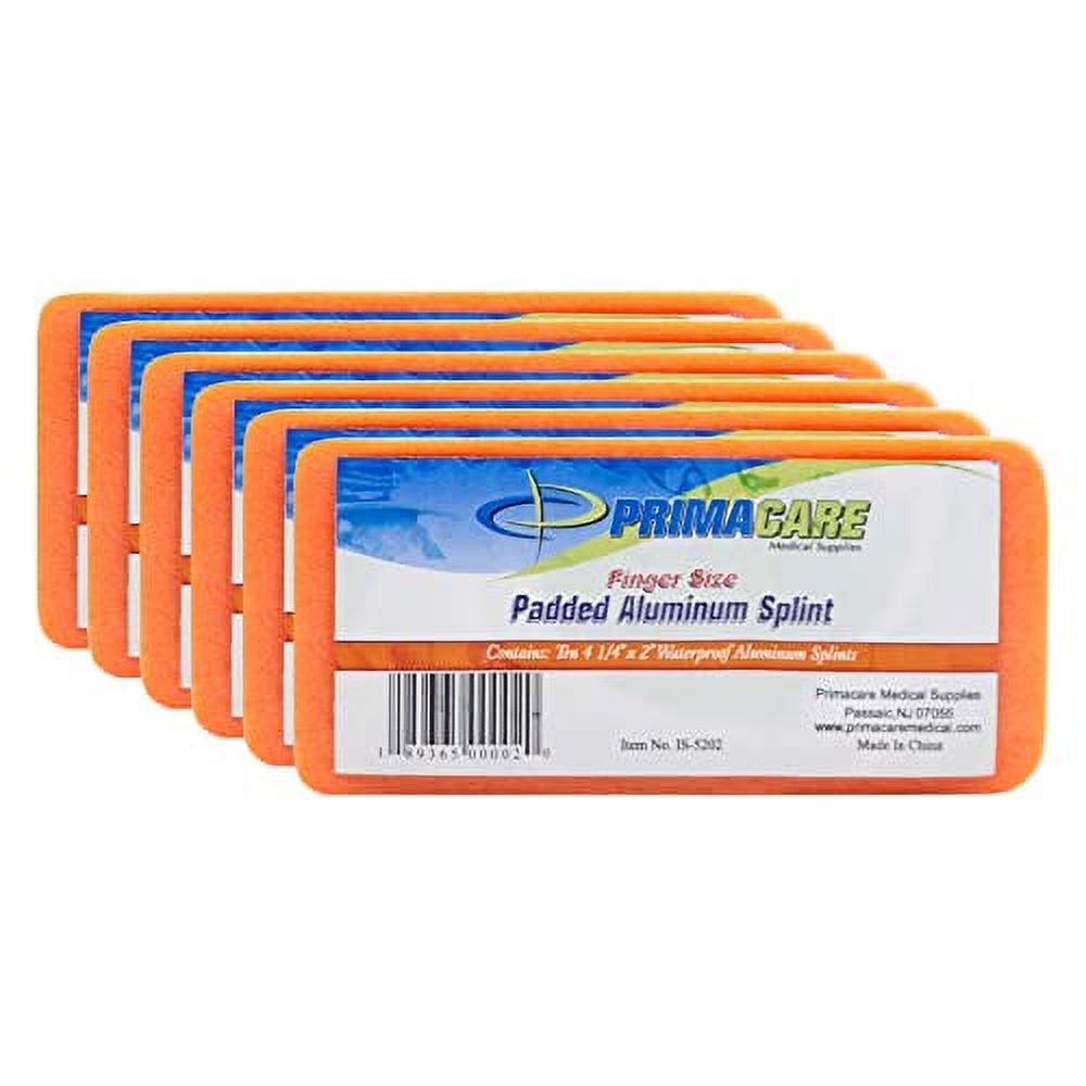 Primacare IS-5202 (Pack of 10) Padded Aluminum Finger Splints, Finger ...