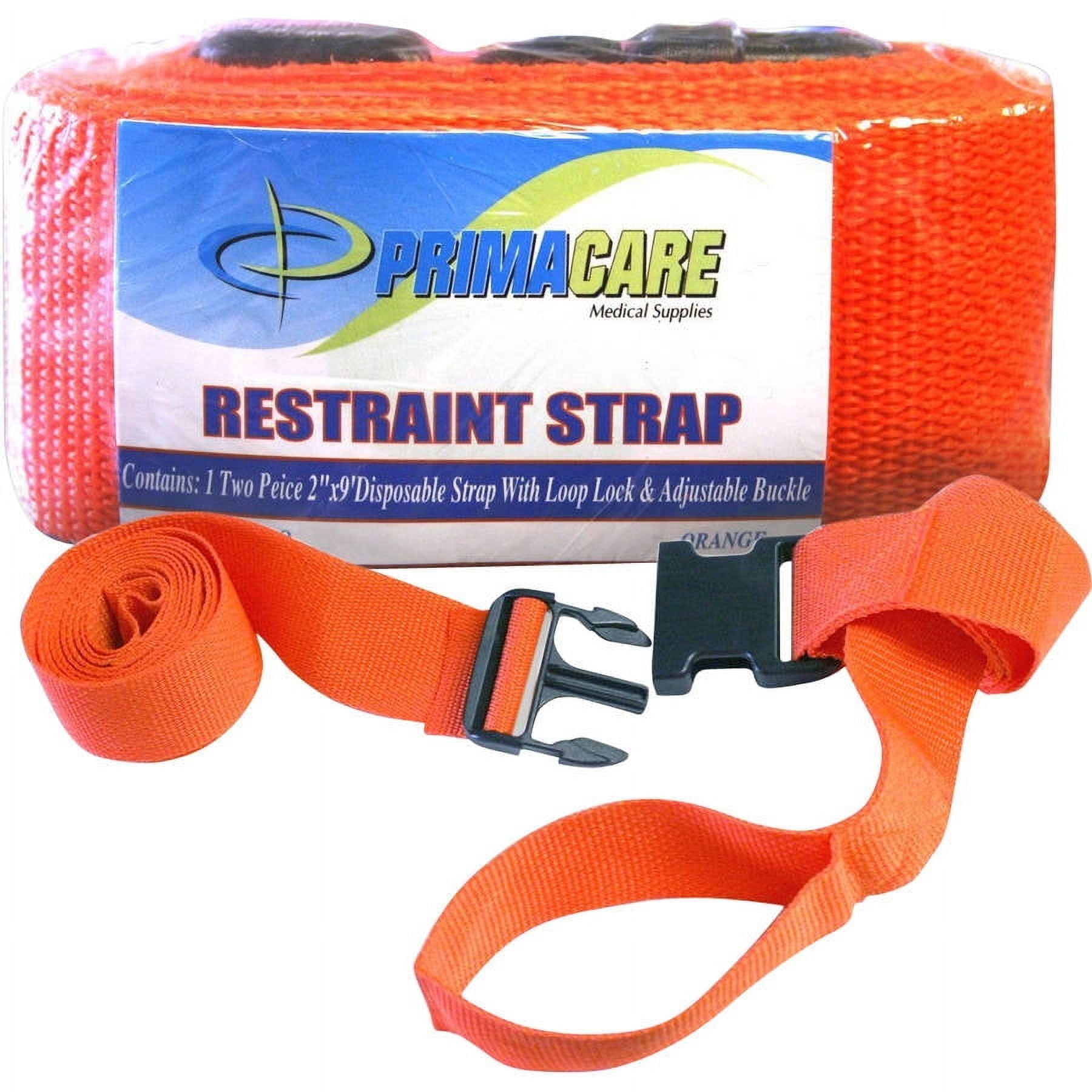 Primacare Ir-5008 Orange 2 Piece Restraint Strap With Loop Lock, 9 Ft ...