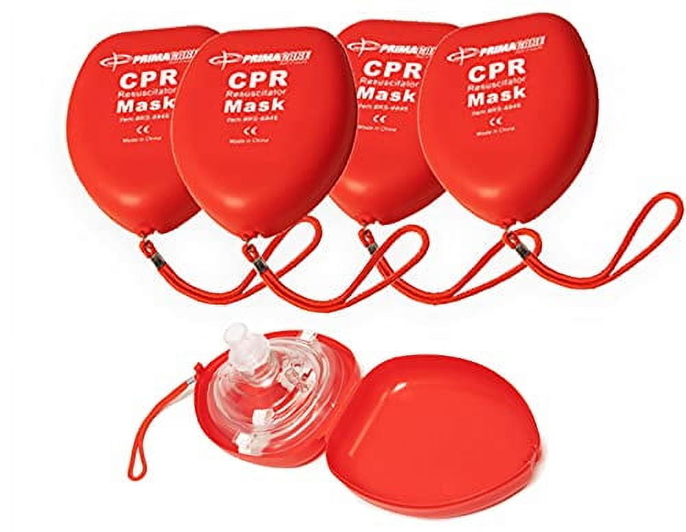 Primacare Adult/Child CPR Rescue Mask, Single Valve, Breathing Barrier ...