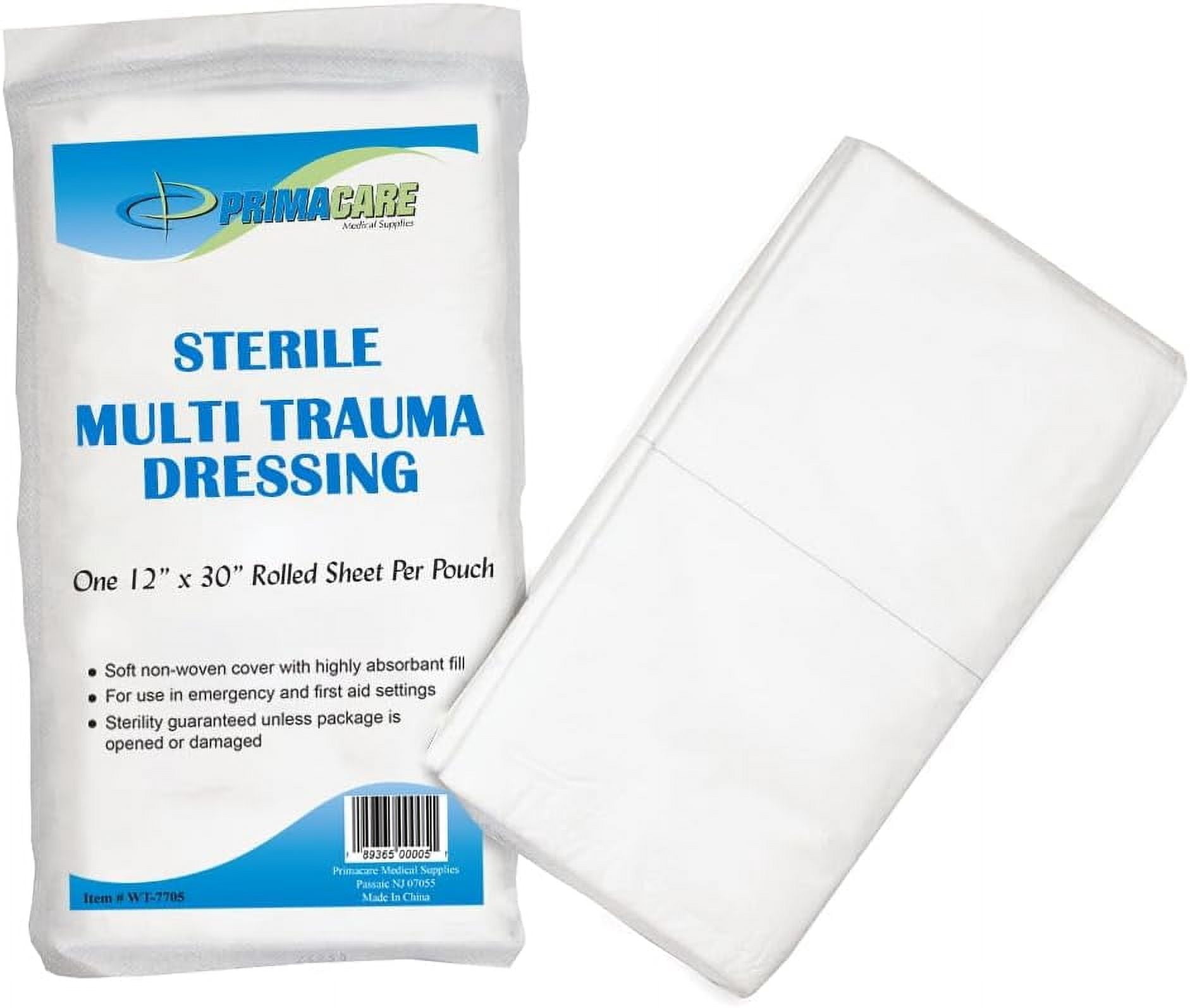 Primacare WT-7705-5 Sterile Multi Trauma Dressing, 30 Length x 12 Width ...
