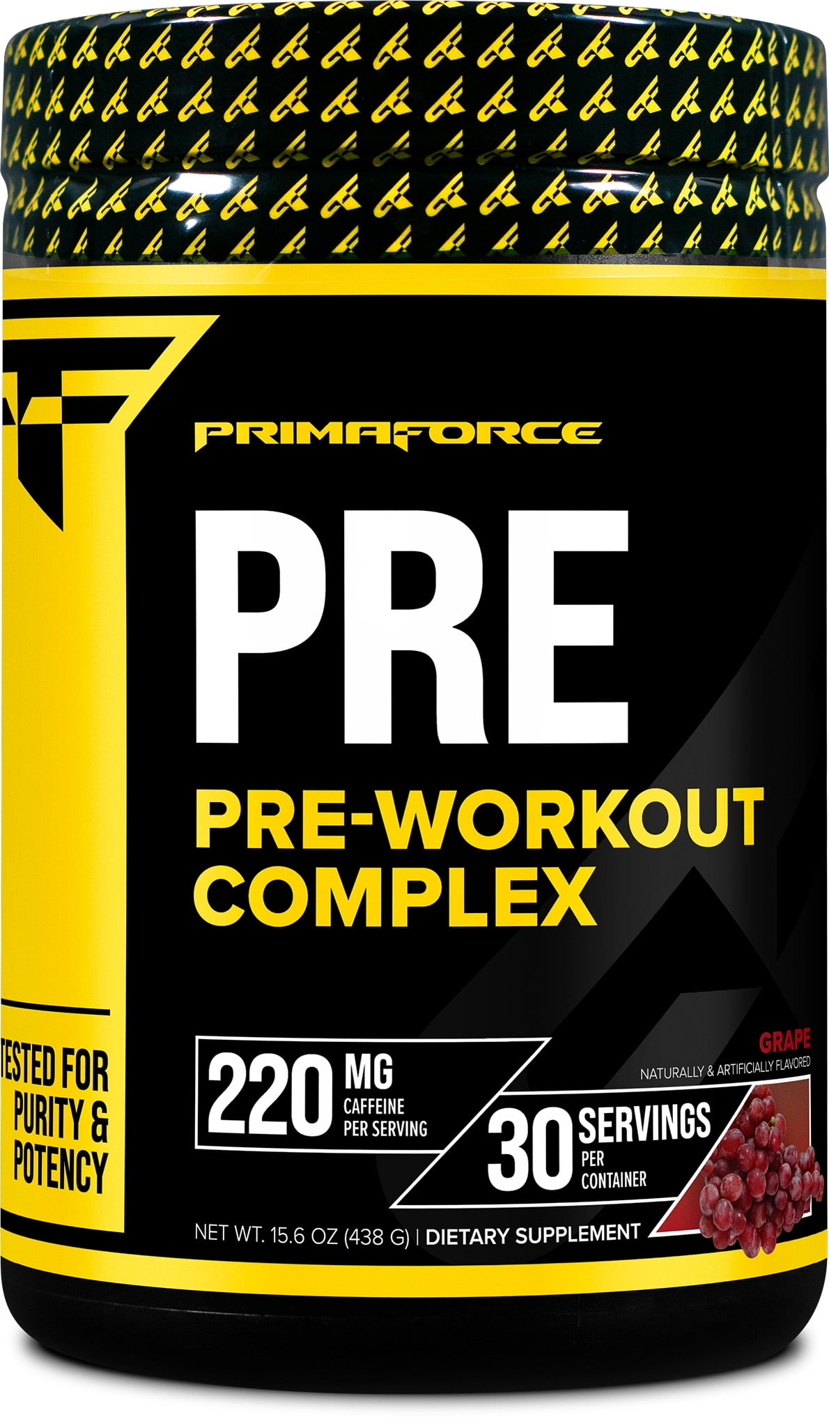 Primaforce Pre Workout Complex Powder (30 Servings) Grape - Fitness ...