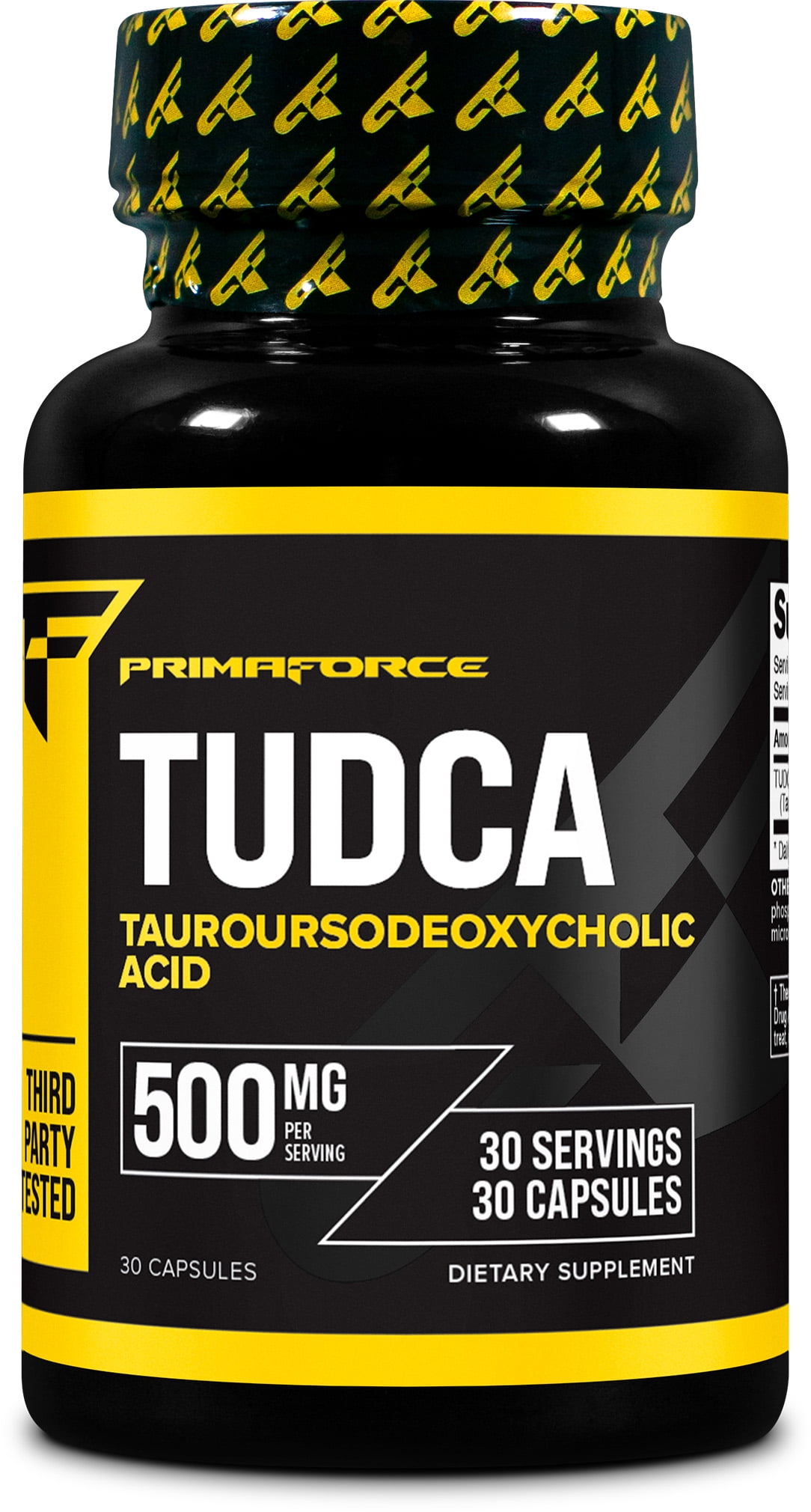 PrimaForce Tudca Capsules, 500mg Tauroursodeoxycholic Acid, Bile Salts ...