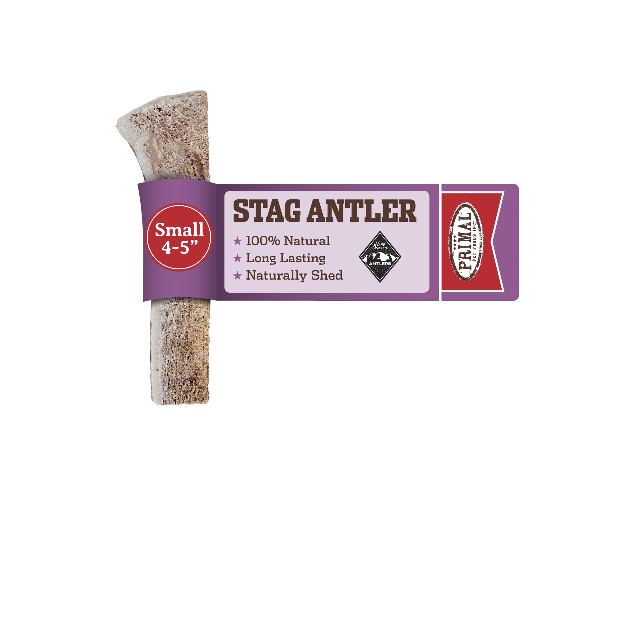 Primal Antlers for Dogs - Grade A Split Stag Antlers for Small Dogs up ...