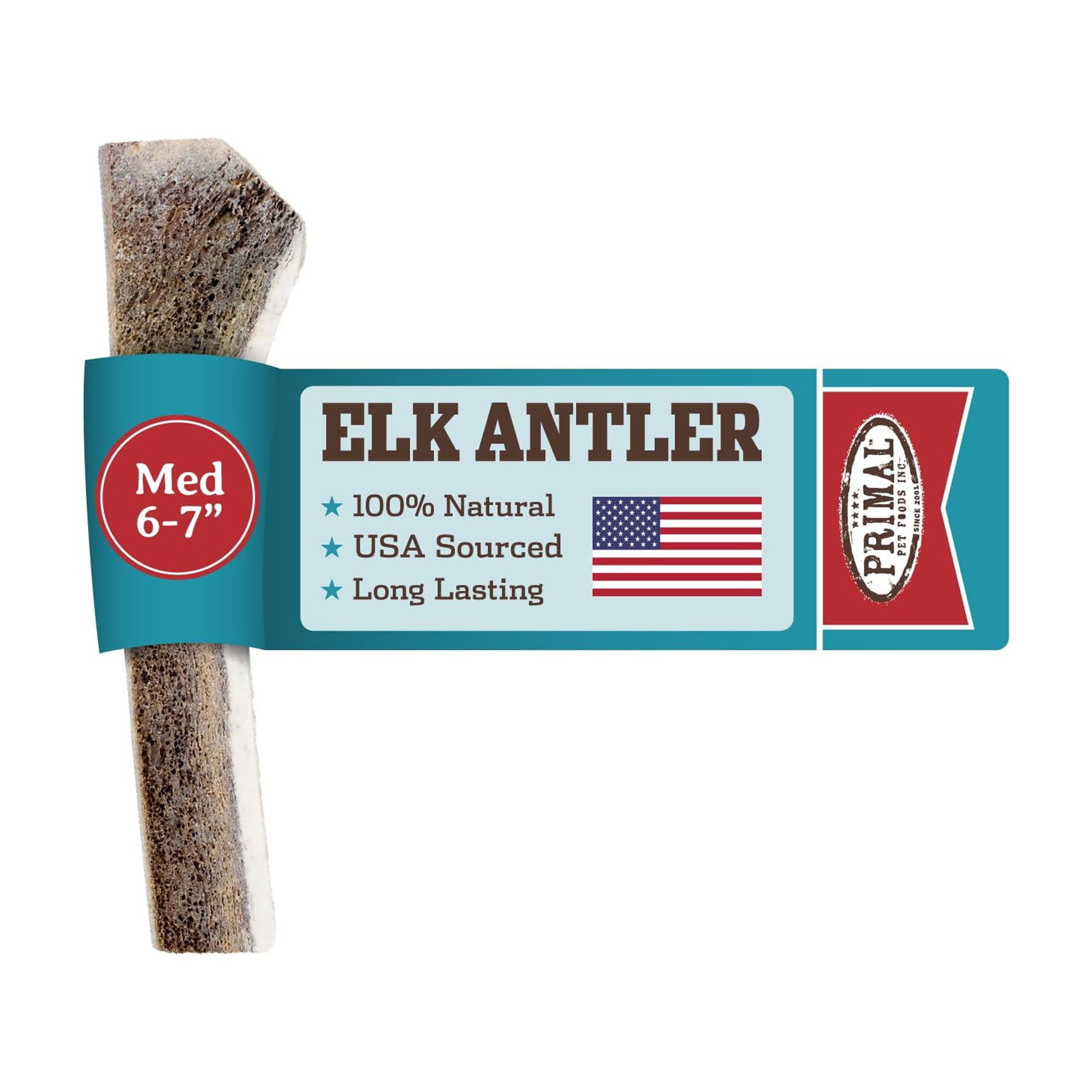 Primal Antlers for Dogs MMF7 - Grade A Split Elk Antlers for Medium ...