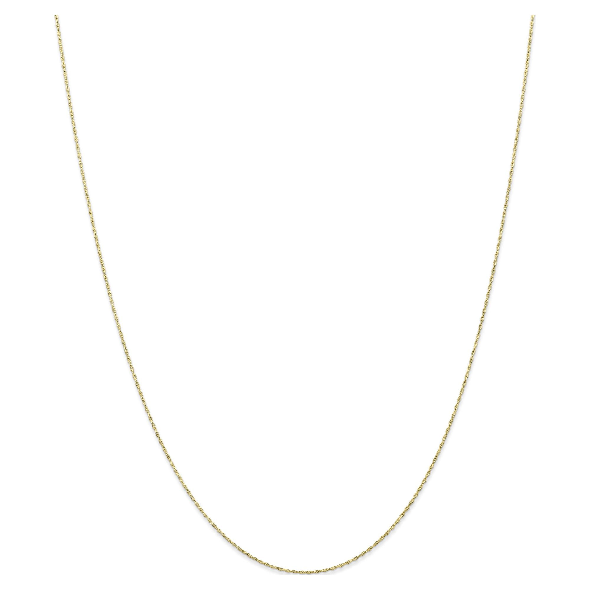Primal Gold 10 Karat Rose Gold .5mm Carded Cable Rope Chain - Walmart ...
