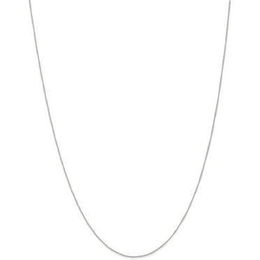 Primal Gold 14 Karat White Gold .8mm Diamond-Cut Cable Chain - Walmart.com