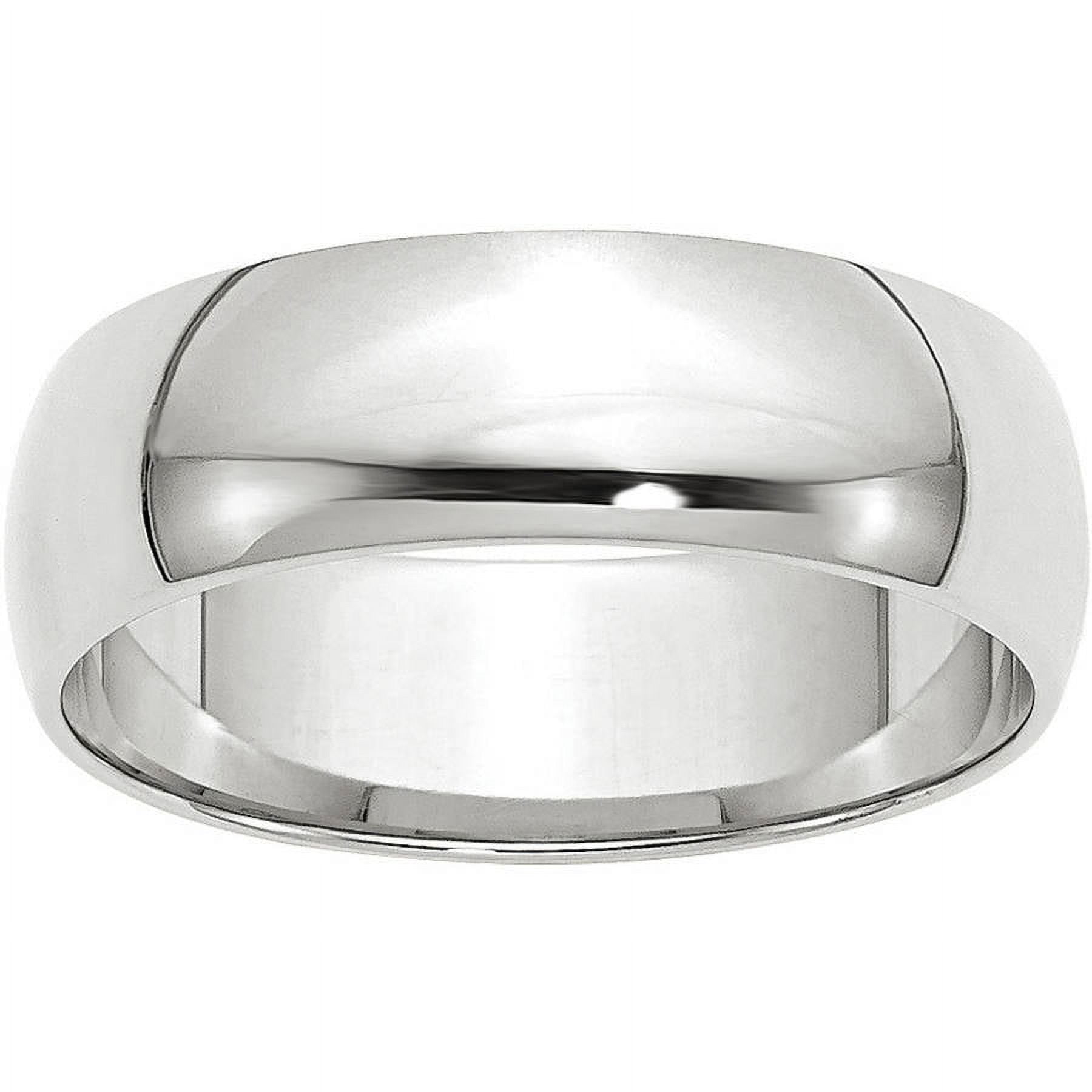 Primal Gold 10 Karat White Gold 6mm Lightweight Half Round Band Ring ...
