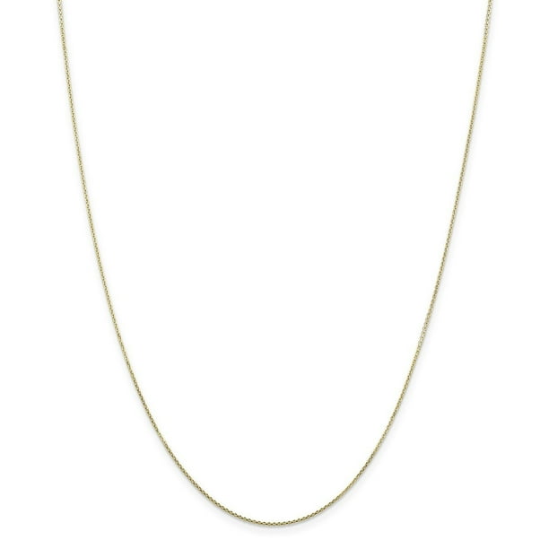 Primal Gold 10 Karat Yellow Gold 0.80mm Diamond-cut 16-inch Cable Chain ...