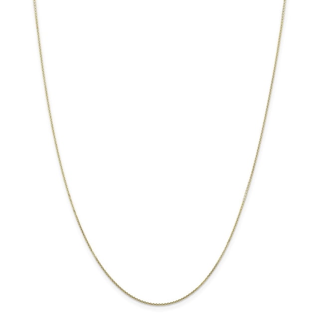 Primal Gold 10 Karat Yellow Gold 0.80mm Diamond-cut 16-inch Cable Chain ...