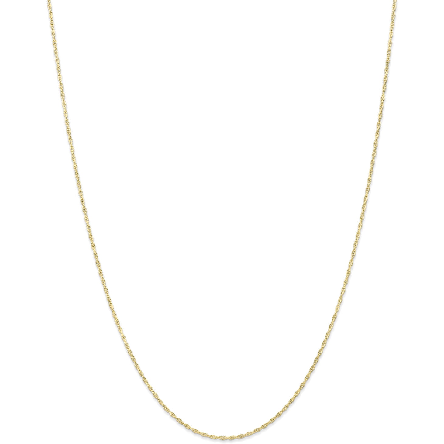 Primal Gold 10 Karat Yellow Gold 1.15mm Carded Cable Rope Chain ...