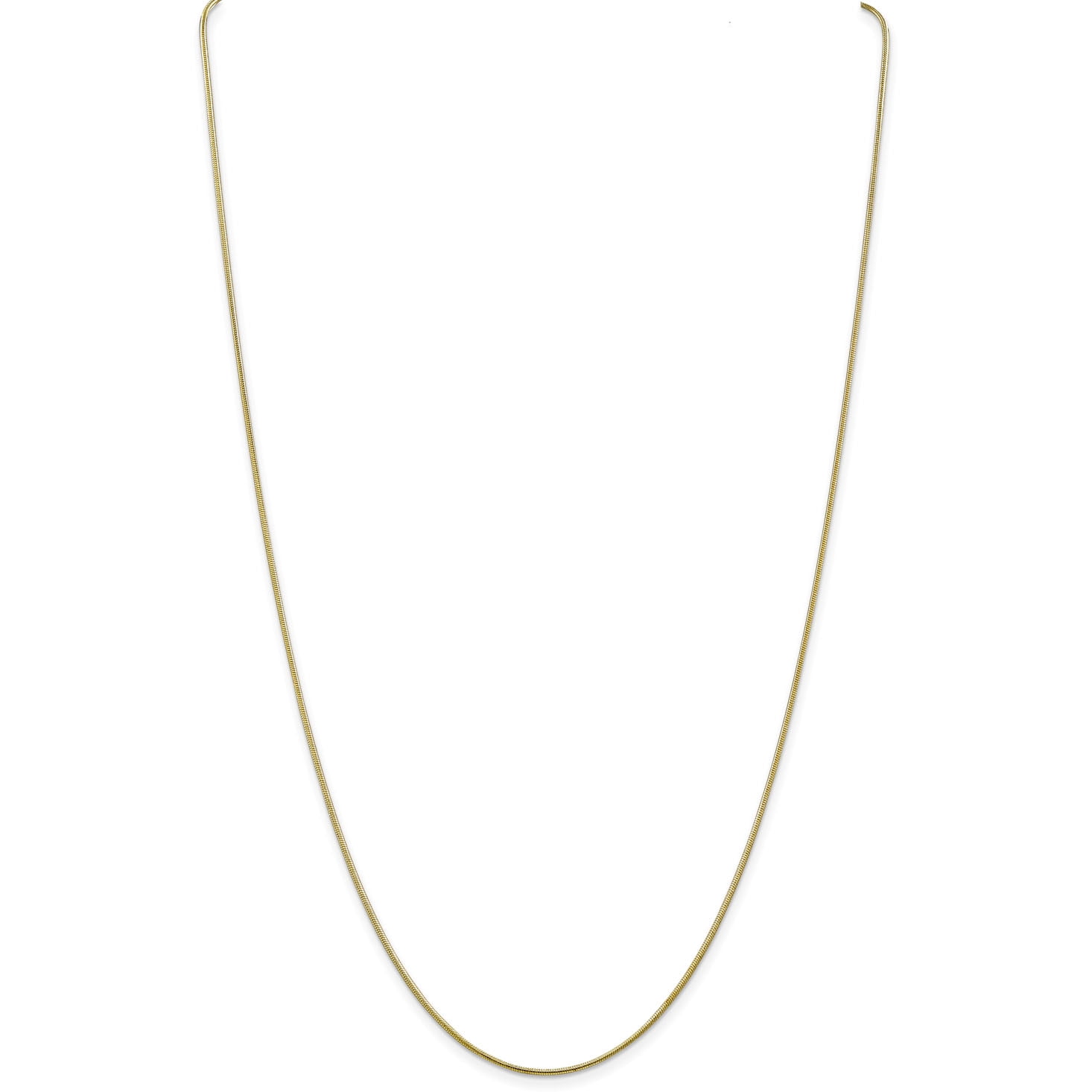 Primal Gold 10 Karat Yellow Gold 1.1mm Round Snake Chain - Walmart.com