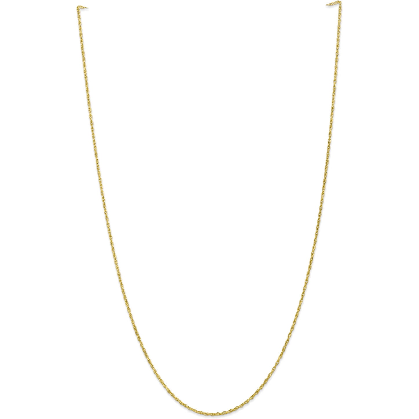 Primal Gold 10 Karat Yellow Gold 1.3mm Heavy Baby 18-inch Rope Chain ...