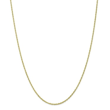 Primal Gold 10 Karat White Gold 1.3mm Heavy Baby Rope Chain - Walmart.com