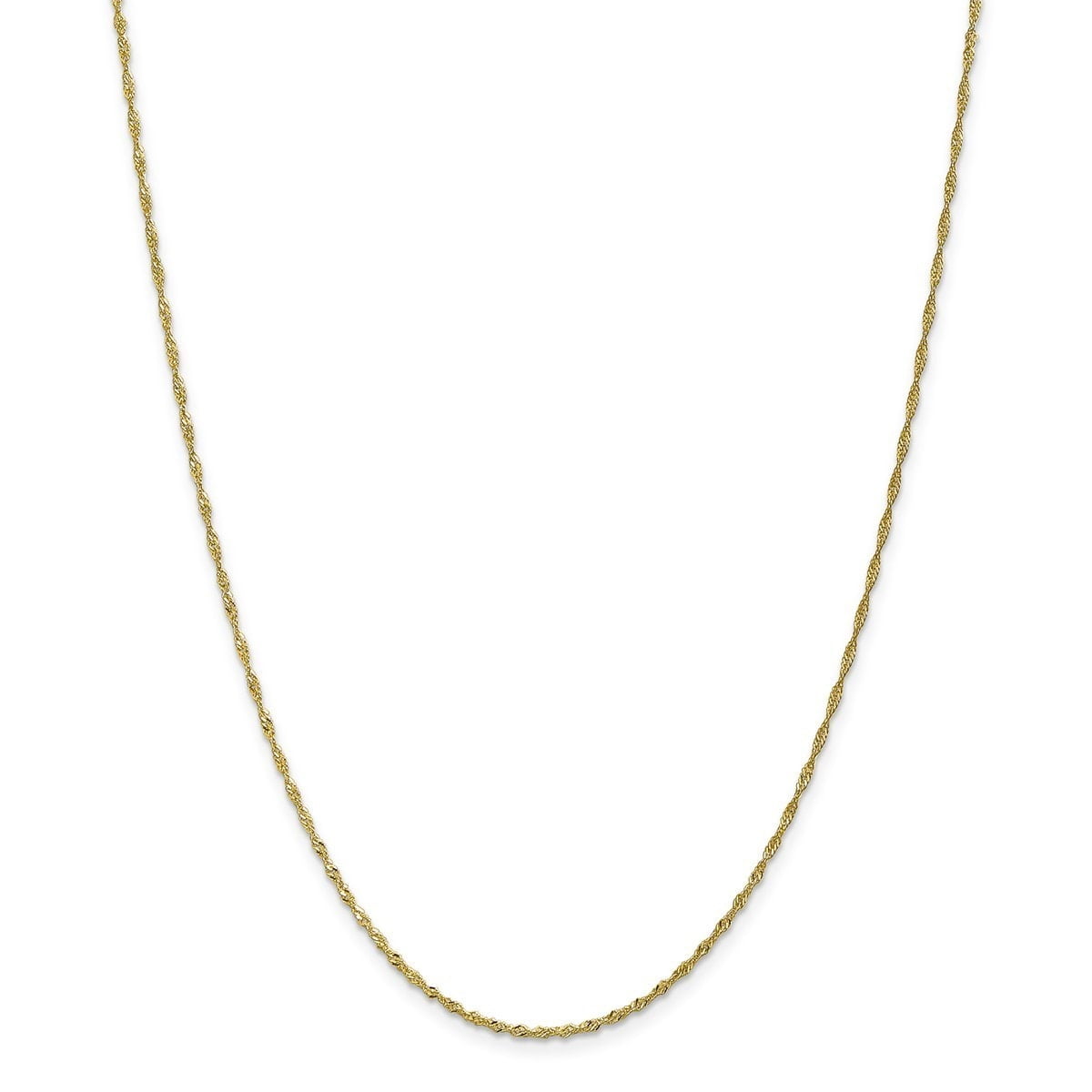 Primal Gold 10 Karat Yellow Gold 1.4mm Singapore Chain - Walmart.com